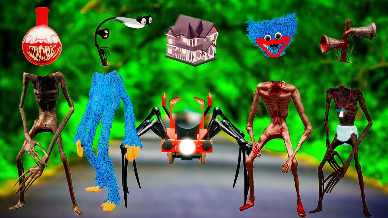 FUNNY WRONG HEADS 5 SIREN HEAD, SIREN BABY LIGHT HEAD, CHOO CHOO ...