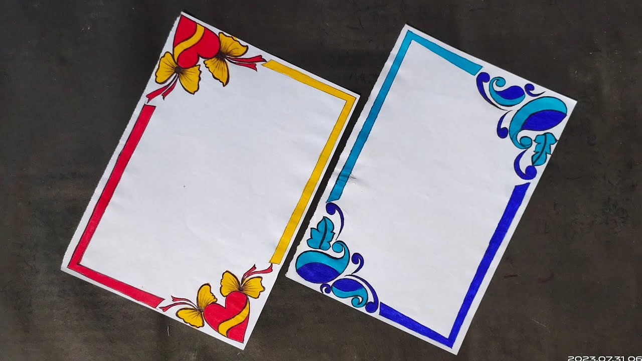 School project design / page border design / Project design ideas ...