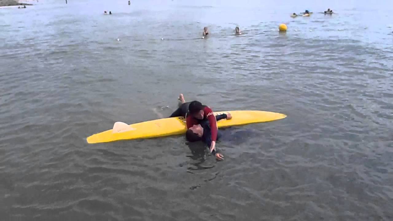 Unconscious Victim with rescue board. - YouTube