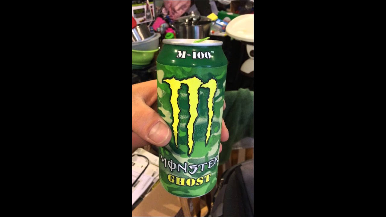 Monster Energy Ghost M-100 Drink First look and taste Jul/30/2015 - YouTube