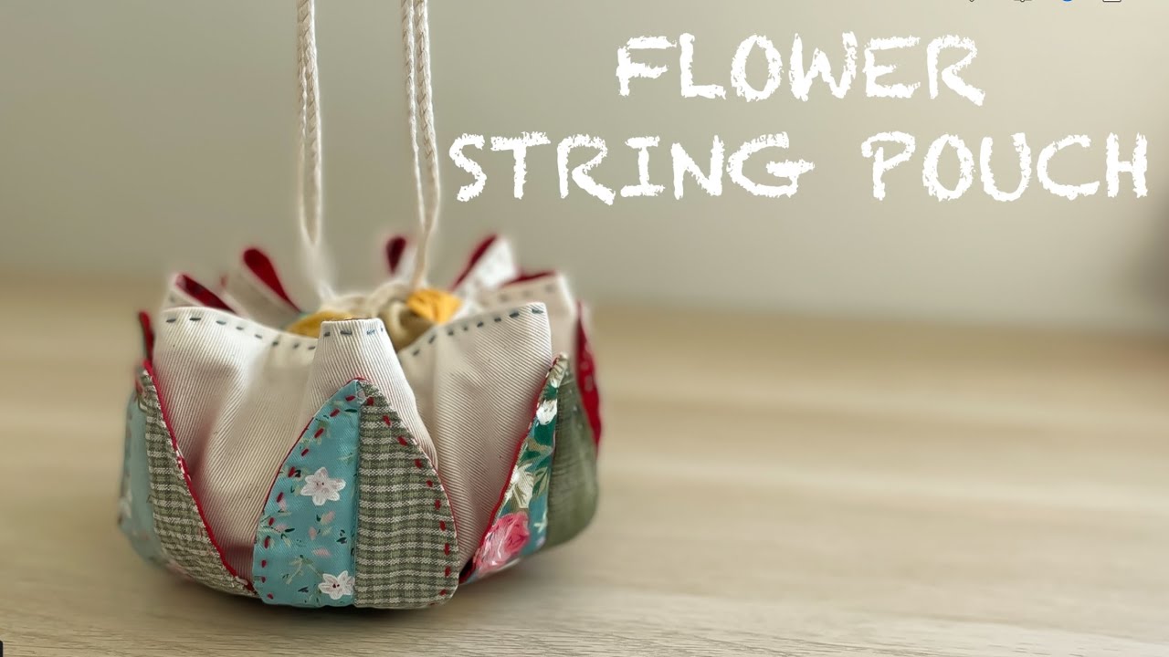 easy flower DRAWSTRING POUCH | handmade gift idea | beginner friendly ...