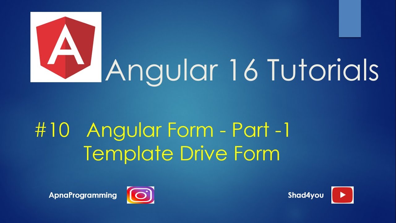 10. Angular Form - 1 | Angular Template Driven Form | Angular Tutorial ...