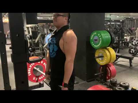 Barbell shoulder thrust 210kg (462 pounds) *33 reps - YouTube