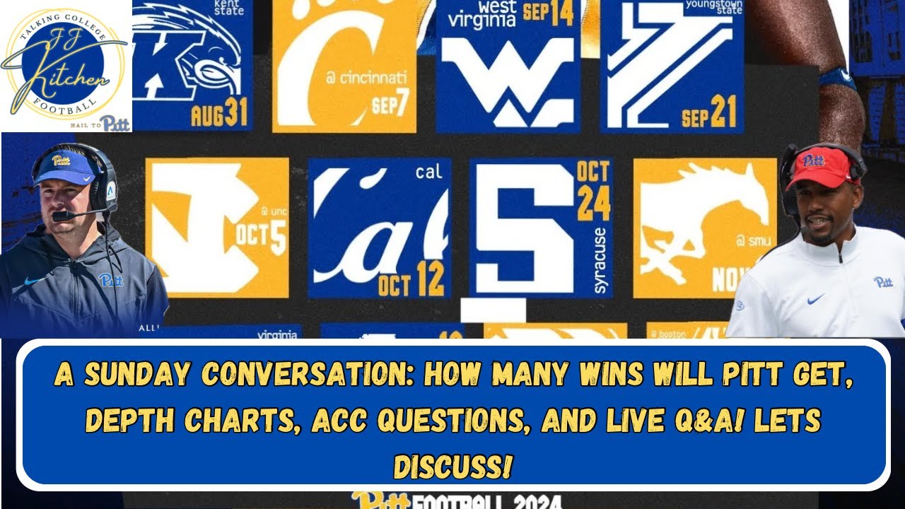 A Sunday Conversation: Total Pitt Wins In 2024, Depth Charts, ACC ...
