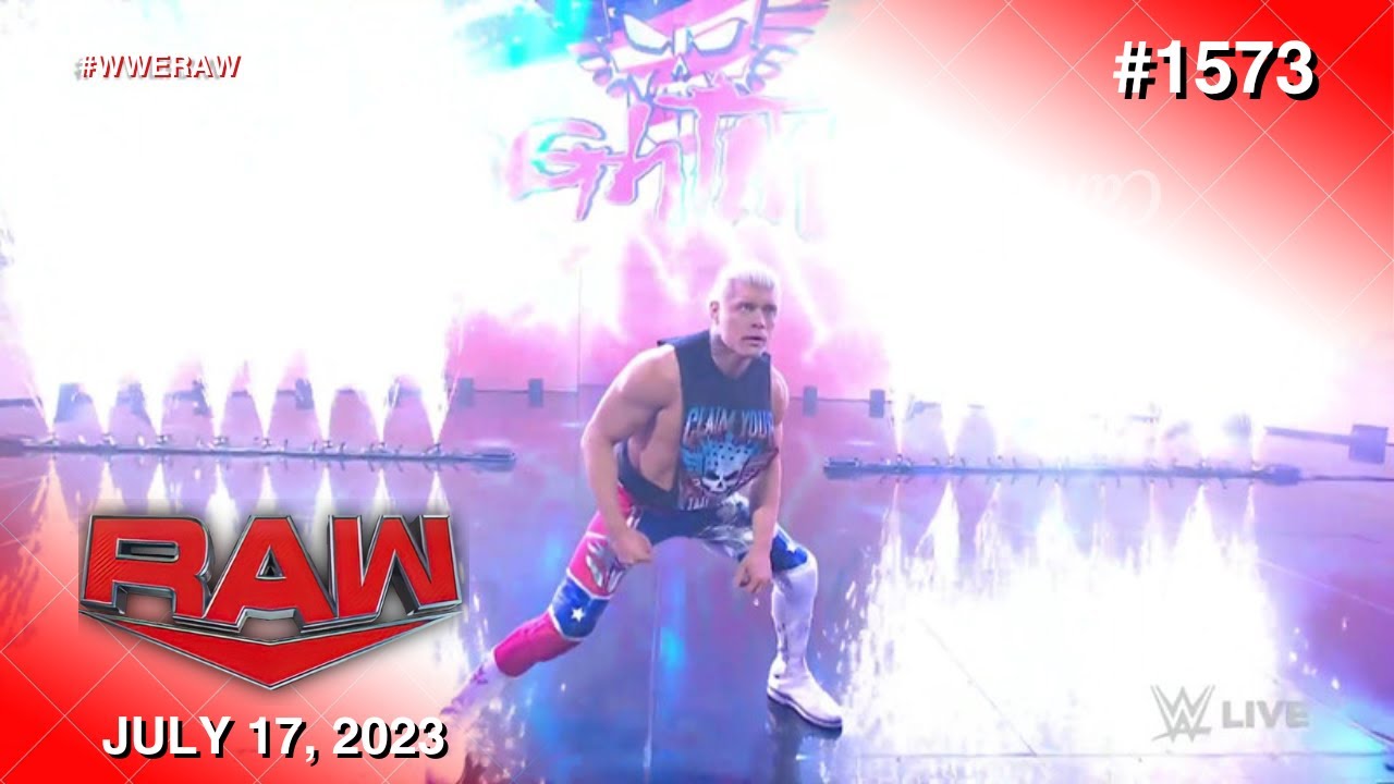 Cody Rhodes huge pop entrance in his hometown of Atlanta: WWE Raw, July 17, 2023 - YouTube