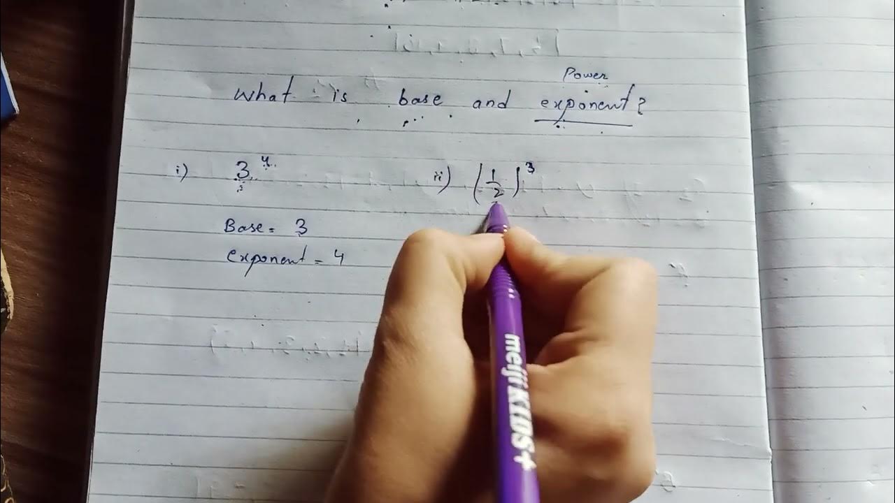 Base and exponent- what is base/ exponent and power? learn by Math Hua ...