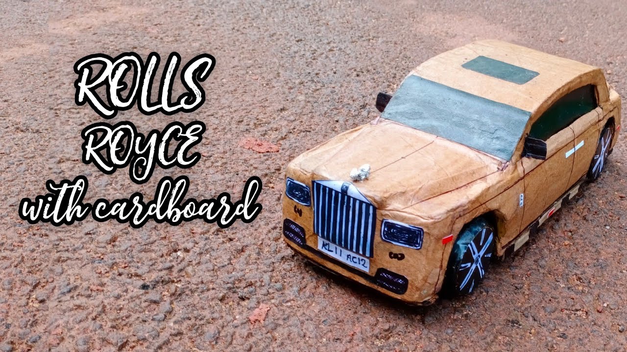 How to make a car|Rolls Royce with cardboard|Diy|Lantern crafts - YouTube