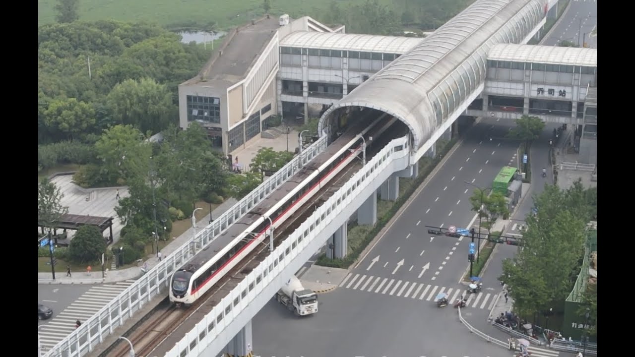 【Hangzhou Metro】Line 1 Trains' Last run on Elevated section ,Drone view ...