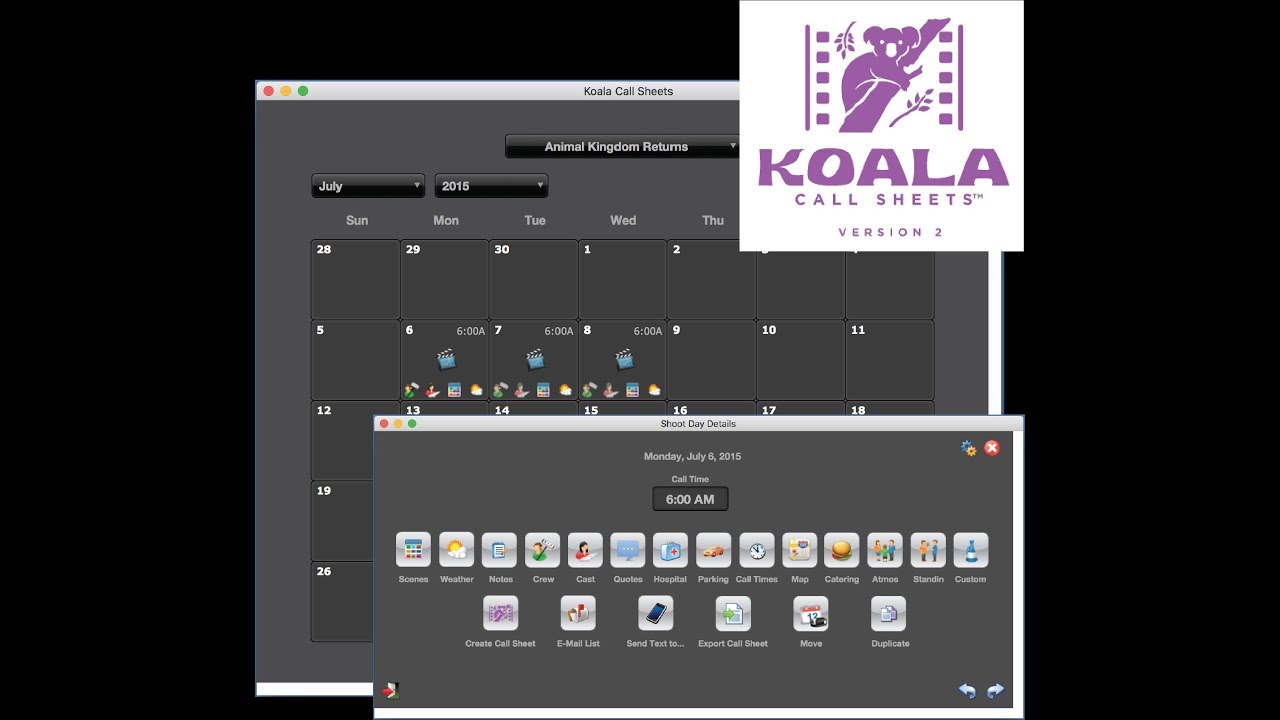Intro to Koala Call Sheets 2 - YouTube