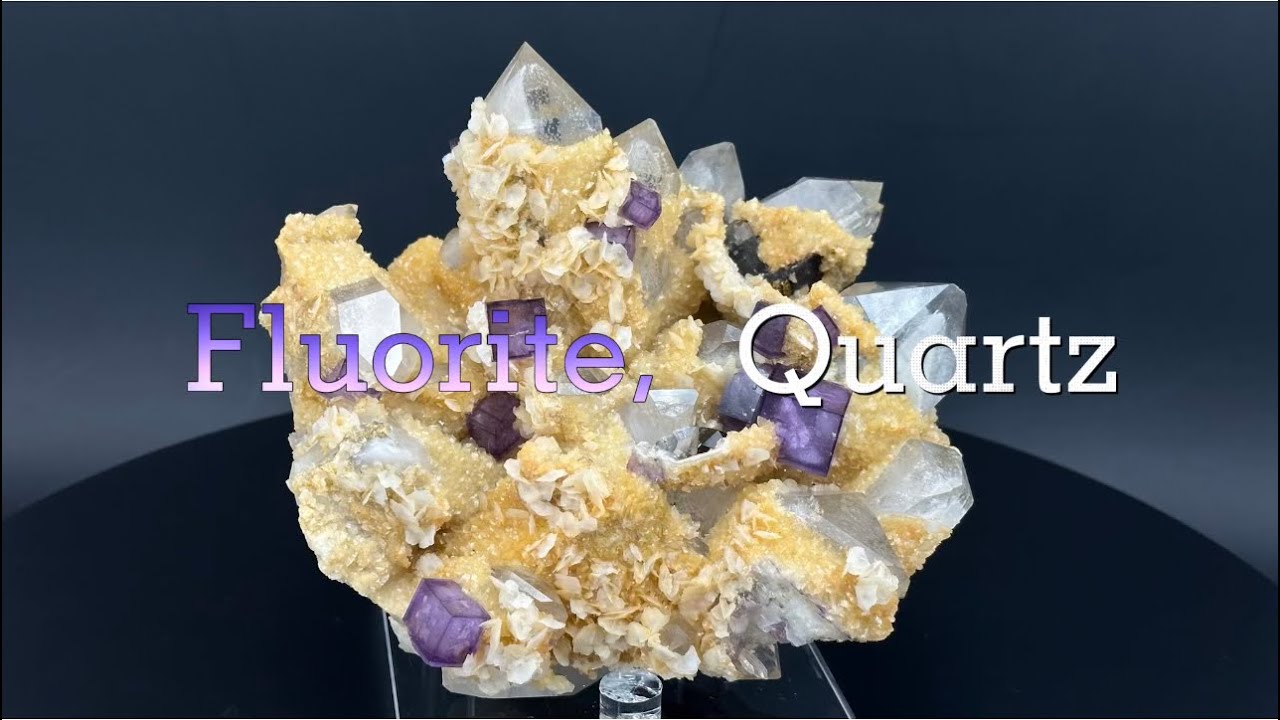 Chinese mineral specimen: Fluorite, Quartz from Yaogangxian mine ...