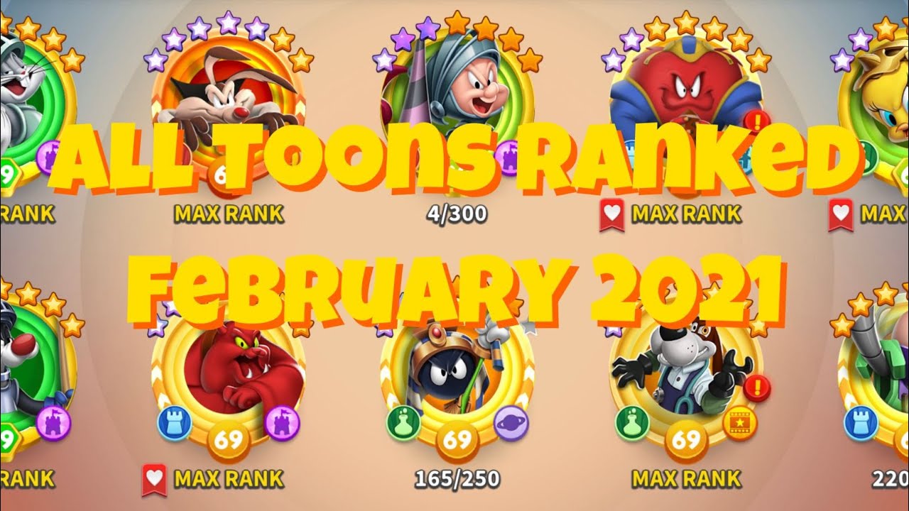 All Toons Ranked - February 2021 - Looney Tunes World of Mayhem - YouTube