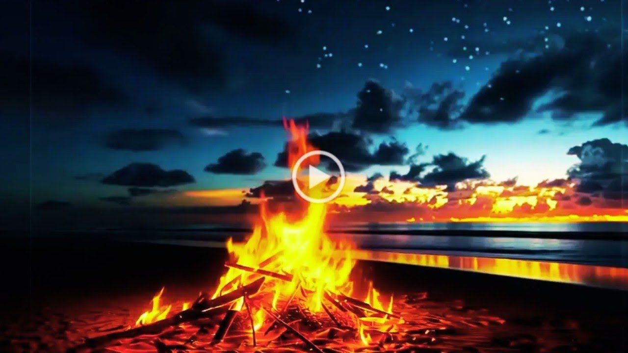 ☯️ Healing Meditation & Sleep Music 🔥 Fireplace with Crackling Fire ...