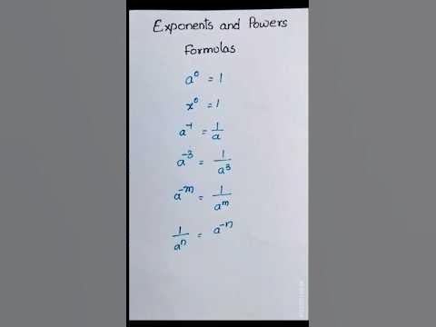 Exponents and powers formulas#mathsmadeeasy #mathematics - YouTube