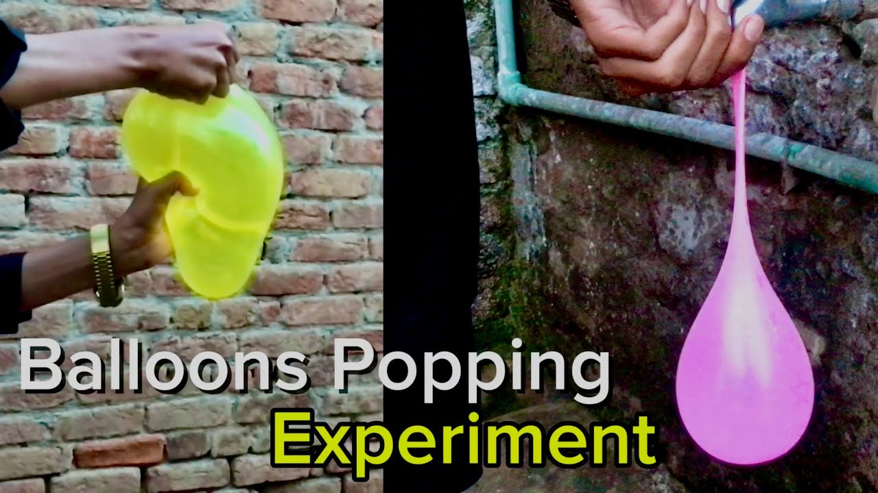 Balloon Water Poping||popping balloon water experiment||balloon pop ...