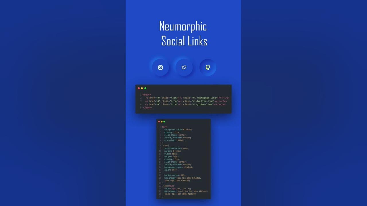 Neumorphic Social Links Frontend Htmlcss Frontend Code Htmlcss Coding Youtube 5468