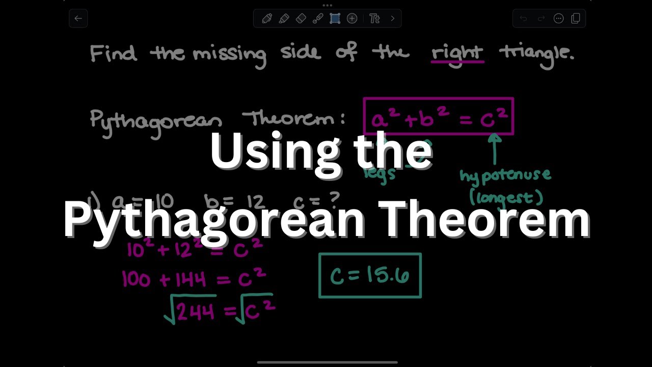 Find Missing Sides Using the Pythagorean Theorem - YouTube