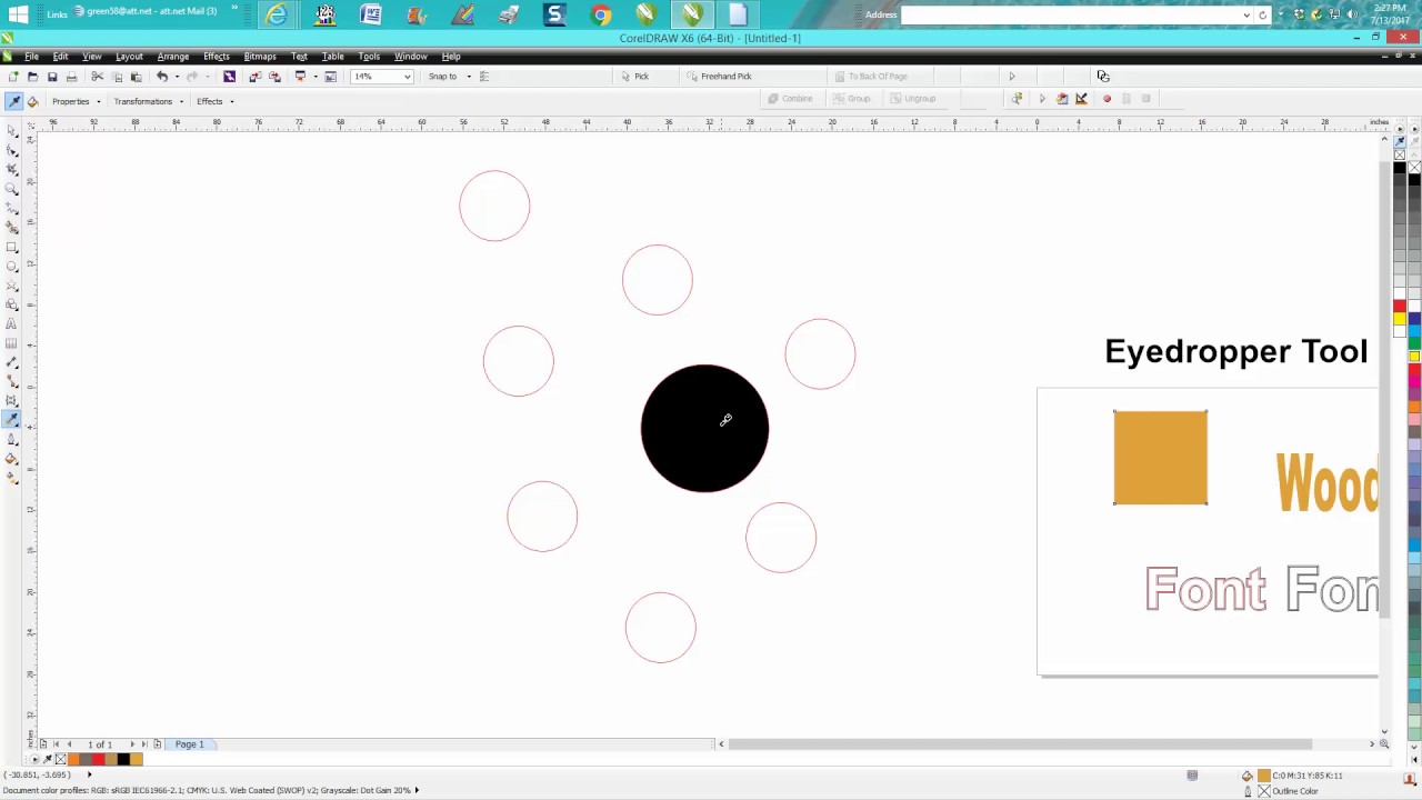 Corel Draw Tips & Tricks Eyedropper Tool - YouTube