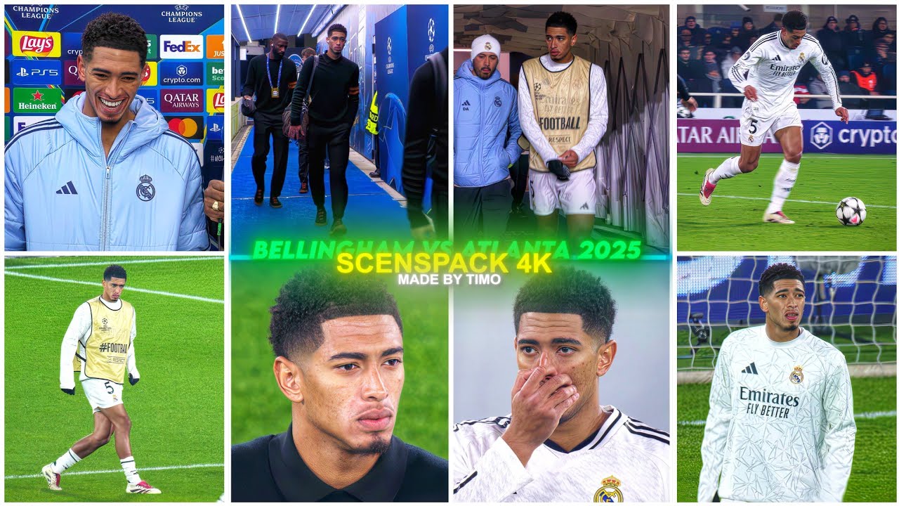 Jude Bellingham Vs Atalanta 2025 / RARE CLIPS SCENEPACK 4K ( With AE CC ...