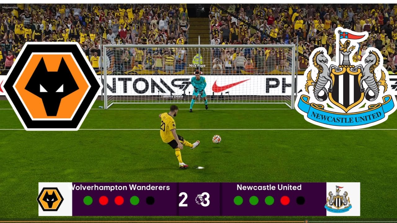 PENALTY SHOOT-OUT | NEWCASTLE VS WOLVES | PREMIER LEAGUE - YouTube
