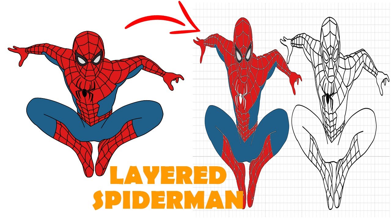 How to Draw Spiderman For cricut #cricut - YouTube