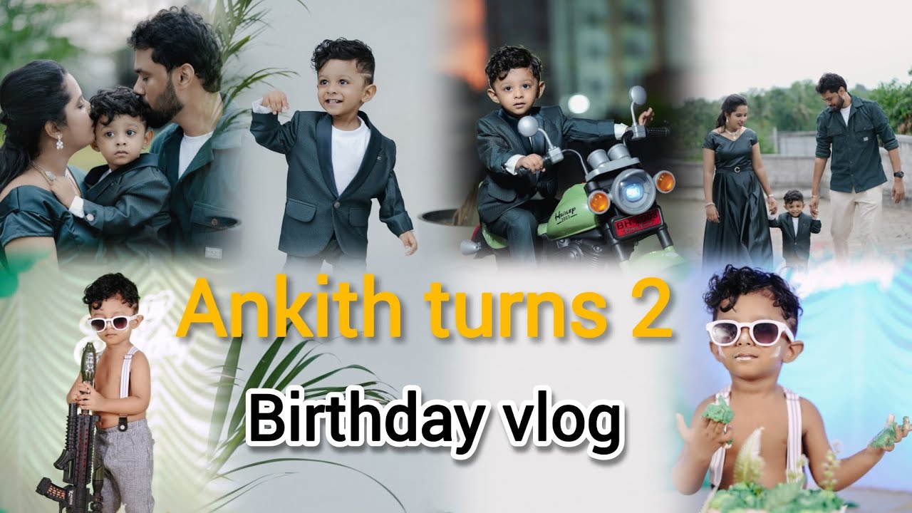 Anku's 2nd Birthday Vlog ️🥰 | Family 😍😍 | Party 🥳🎉 | Photoshoot ️😍 | Ankith Nishanth ️ - YouTube