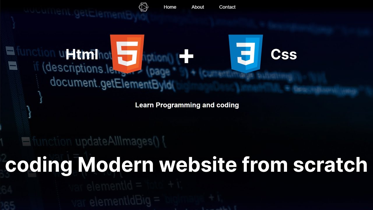 coding full modern website from scratch to finish only with Html and ...