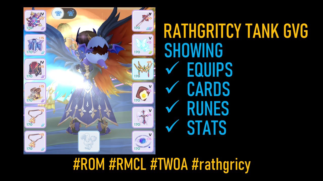 GvG Tank Rathgricy Open Equips + Cards + Runes #ROM #RMCL #TWOA # ...