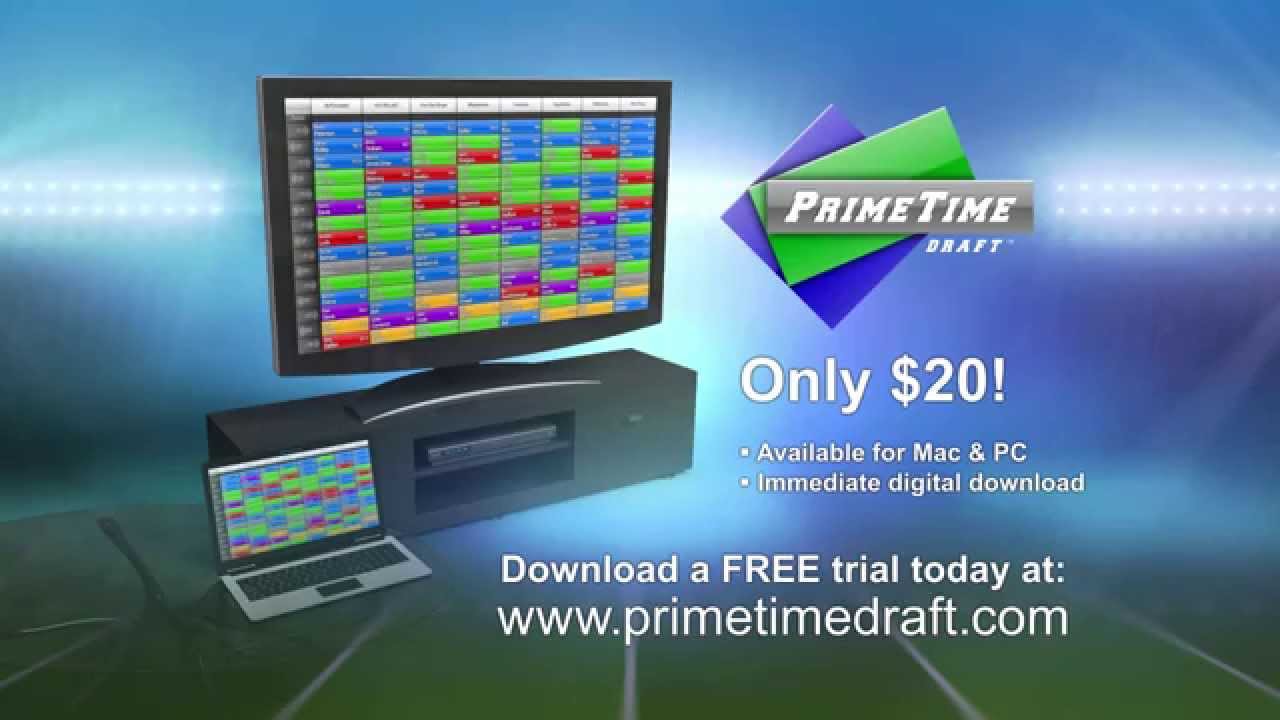 Fantasy Football Draft Board Software - PrimeTime Draft Football 2014 ...