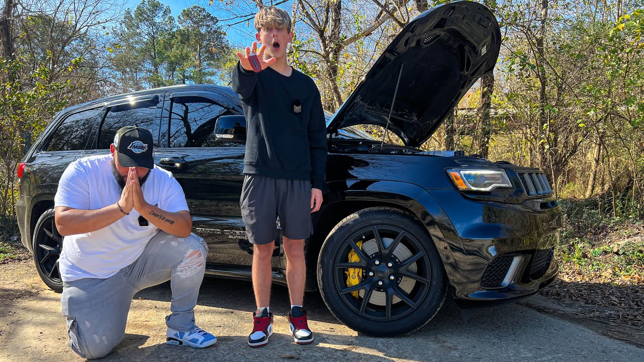 Teaching My 16yr Old Nephew How To LAUNCH My Modded Trackhawk | DRIVING ...