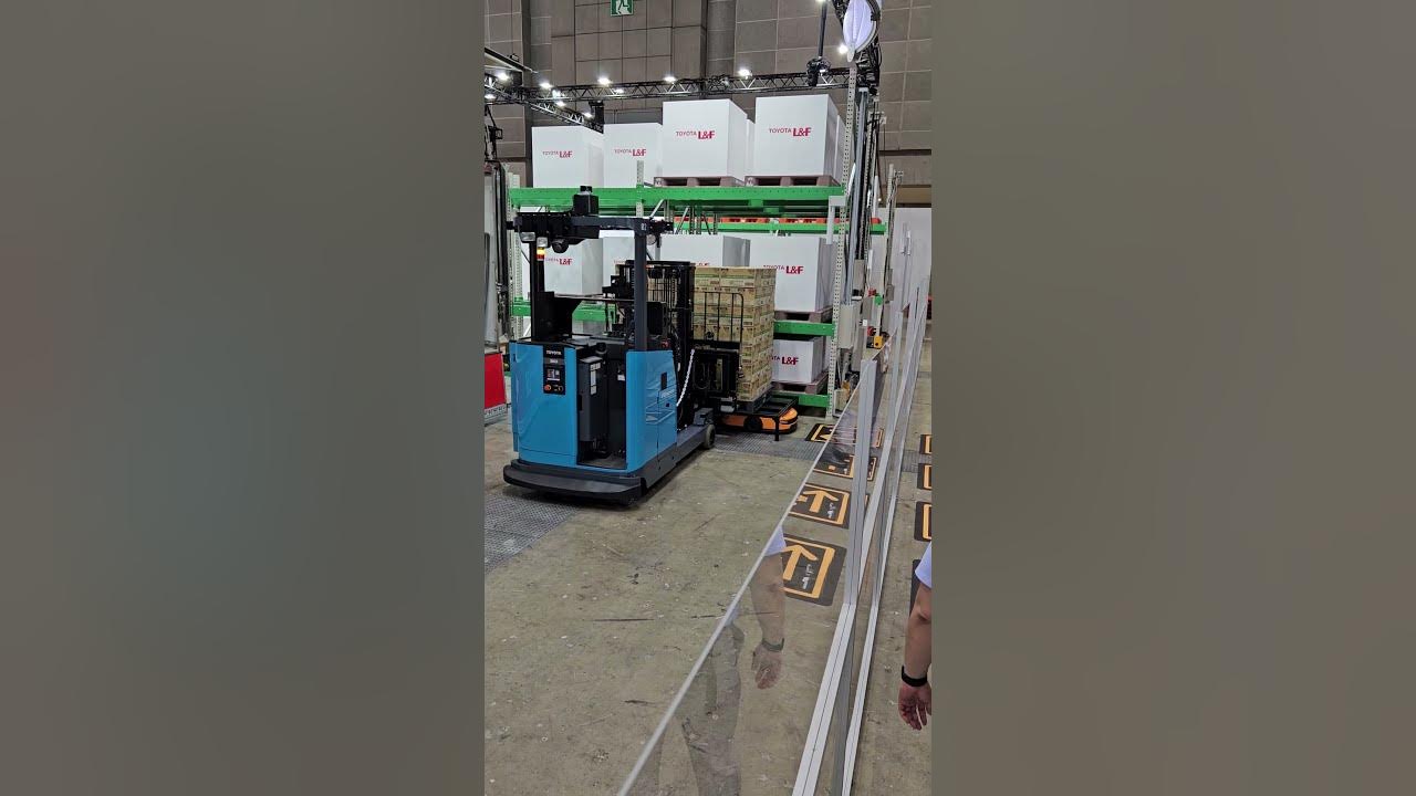 TOYOTA L&F AGV on display at #ltt2024 Logis-Tech Tokyo Japanese warehouse automation robotics ...