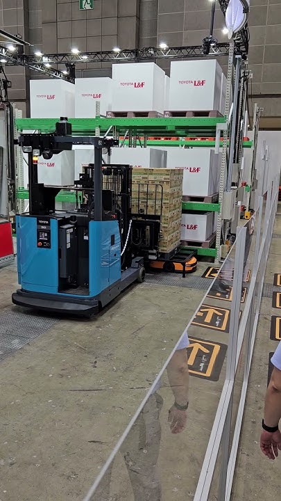 TOYOTA L&F AGV on display at #ltt2024 Logis-Tech Tokyo Japanese warehouse automation robotics ...