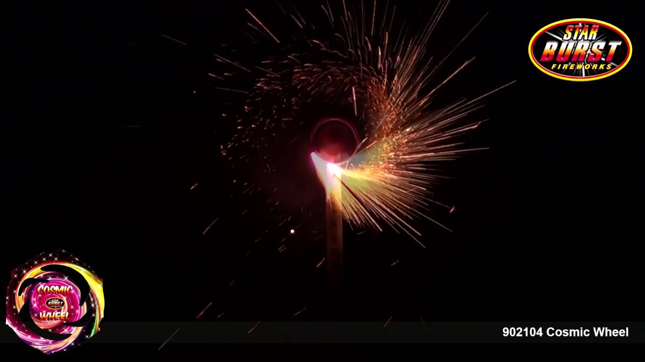 Pyro Magic Fireworks - 902104 Cosmic Wheel - YouTube