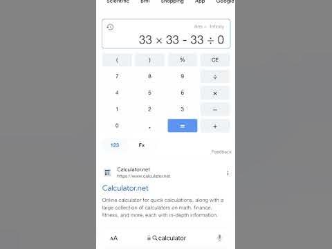 How to get infinity on calculator - YouTube