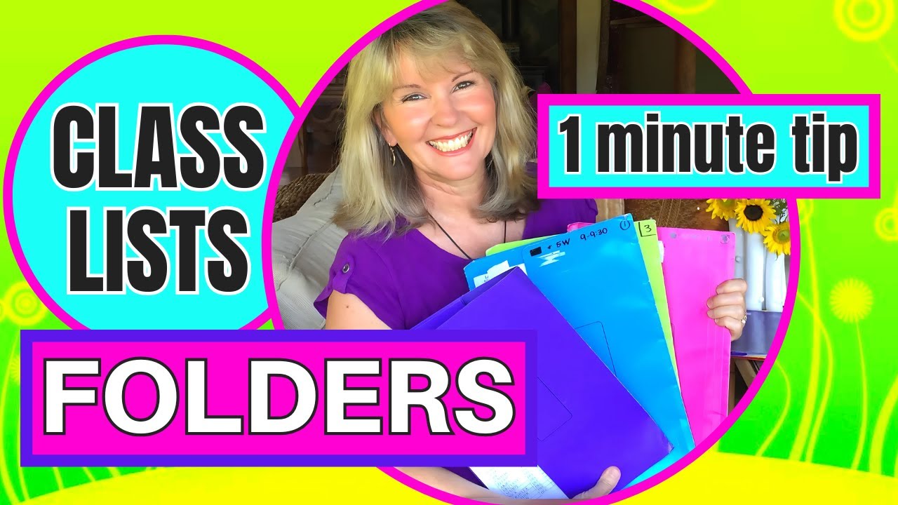 FOLDERS & CLASS LISTS: 1 Minute Teaching Tip - YouTube