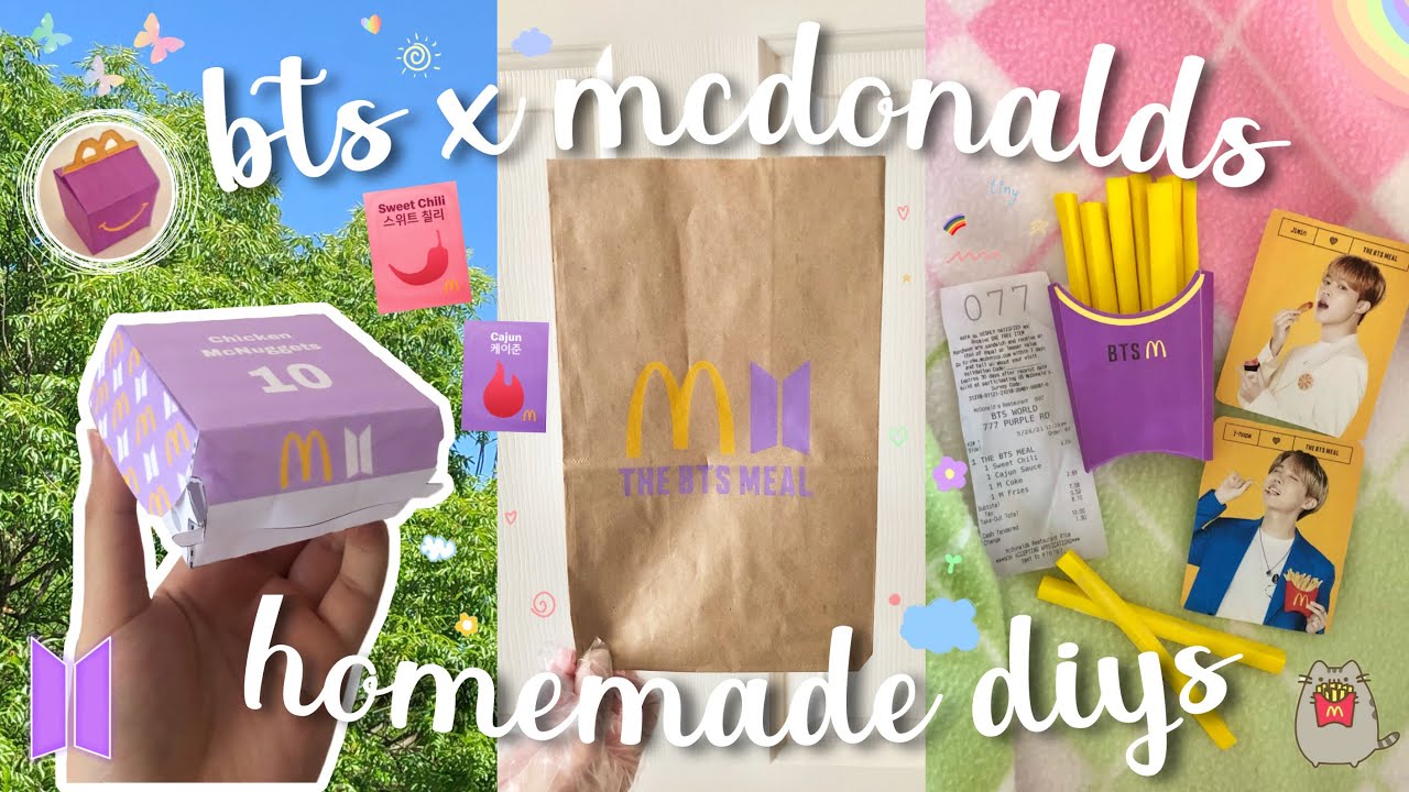 BTS Meal Diy Merch (Since I Didn’t Get the Packaging 🥲) BTS x McDonalds ...