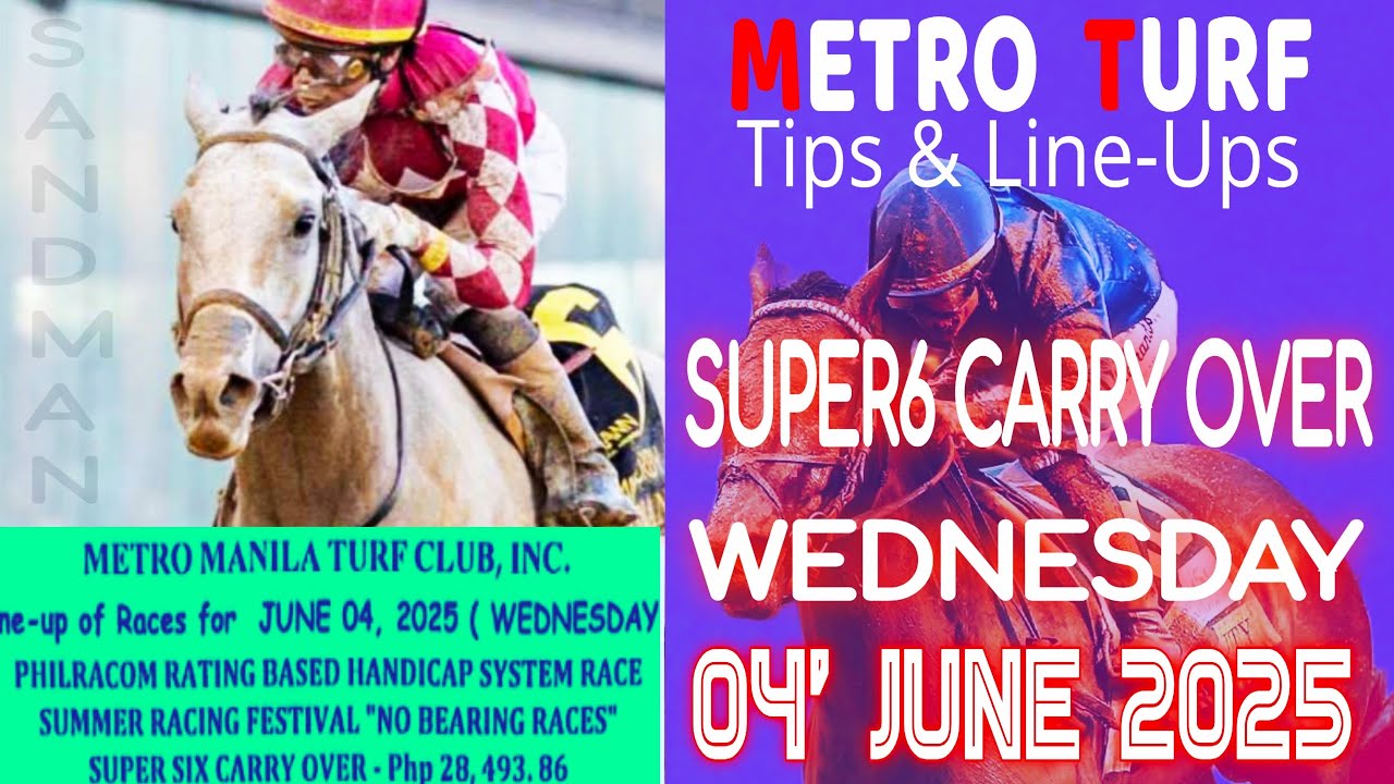 METRO TURF LIVE RACING KARERA TIPS FOR WEDNESDAY | JUNE 4, 2025 | 5:00 ...