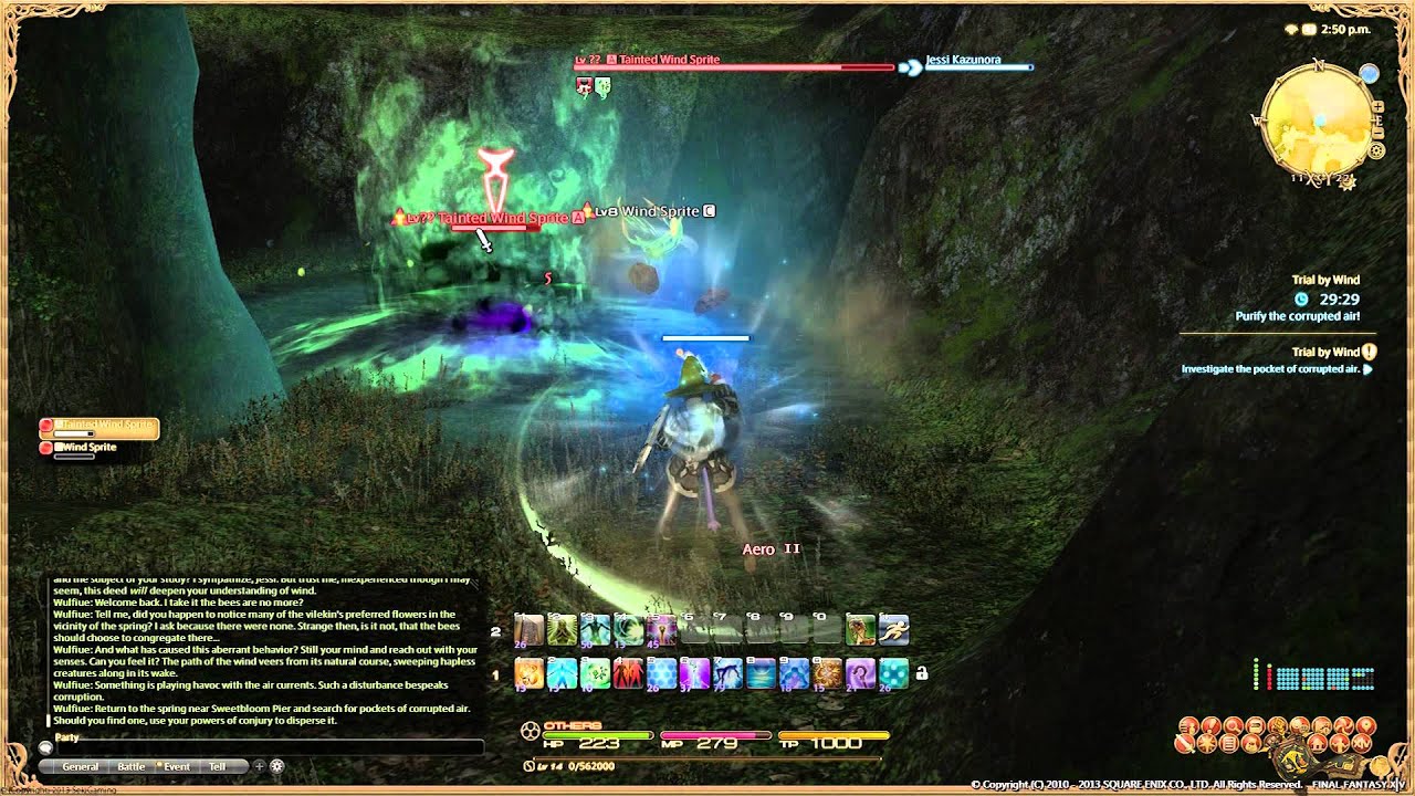 Final Fantasy XIV A Realm Reborn - Conjurer Lv10 Quest - Trial by Wind ...
