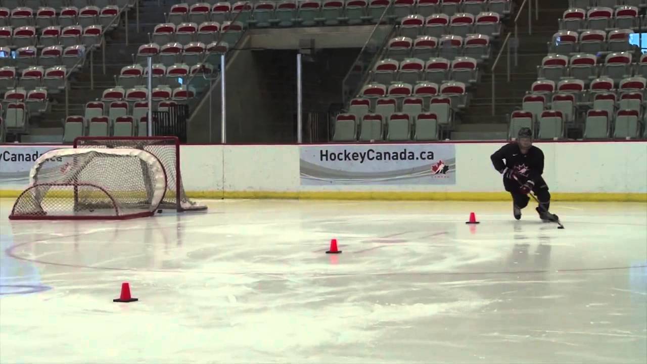 Skating & Puck Control - Puck on Forehand Pivots - YouTube