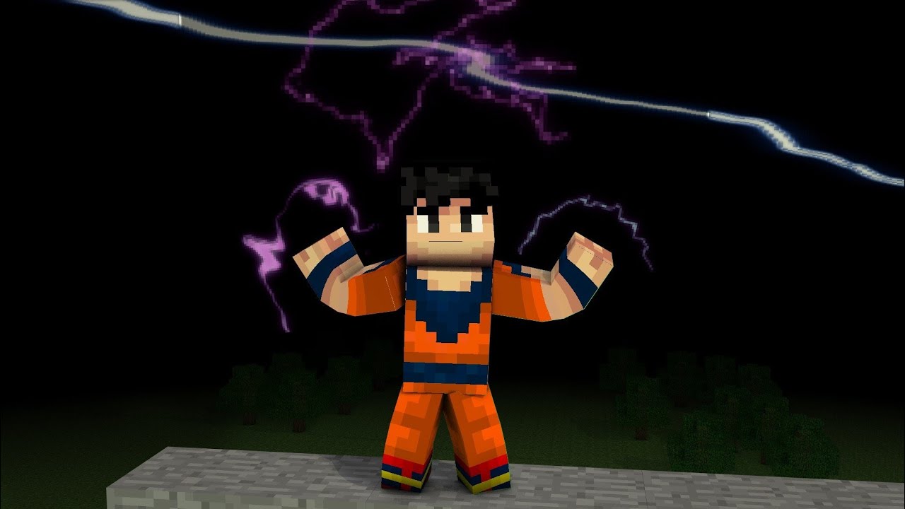 sendo o Goku por um dia no Minecraft - YouTube