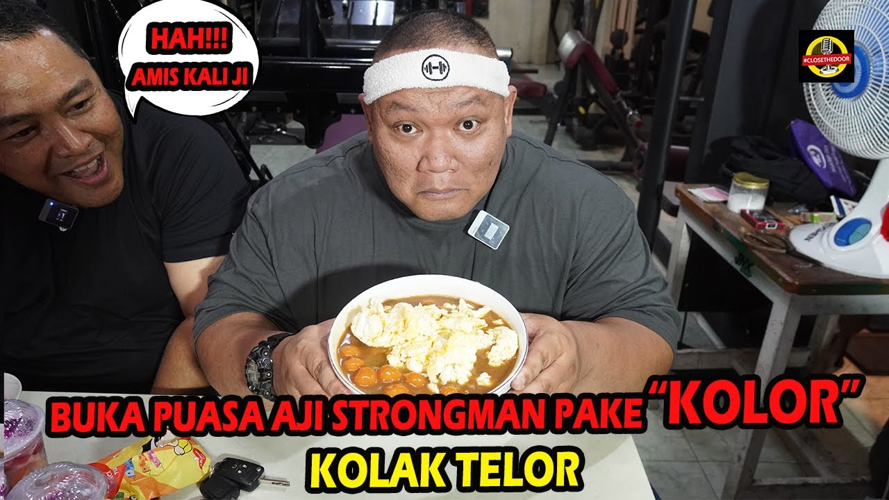 MENU BUKA PUASA AJI STRONGMAN, BIJI SALAK DICAMPUR TELOOORR - YouTube