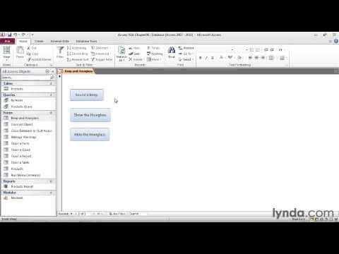 6. Manipulating Database Objects Using DoCmd_7.beep - YouTube