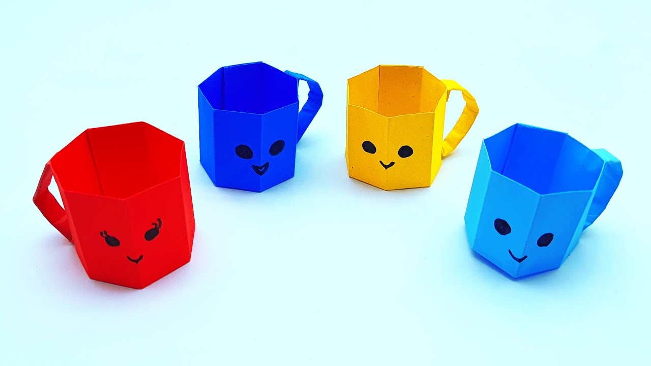 Easy Origami Paper Mini Cup | Paper Crafts For School Project | DIY ...