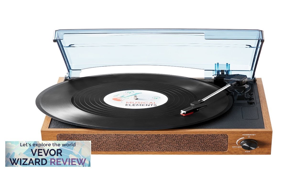 VEVOR Vinyl Record Player 3-Speed Belt Driven Turntable Record Player ...