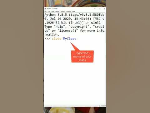 How to create a class and instance of a class in Python #shorts - YouTube