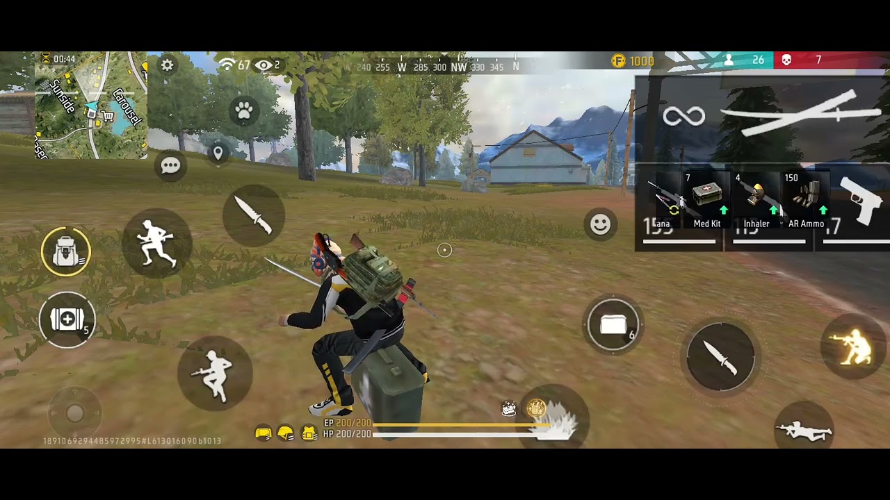 free fire game kill 25 top gamer - YouTube
