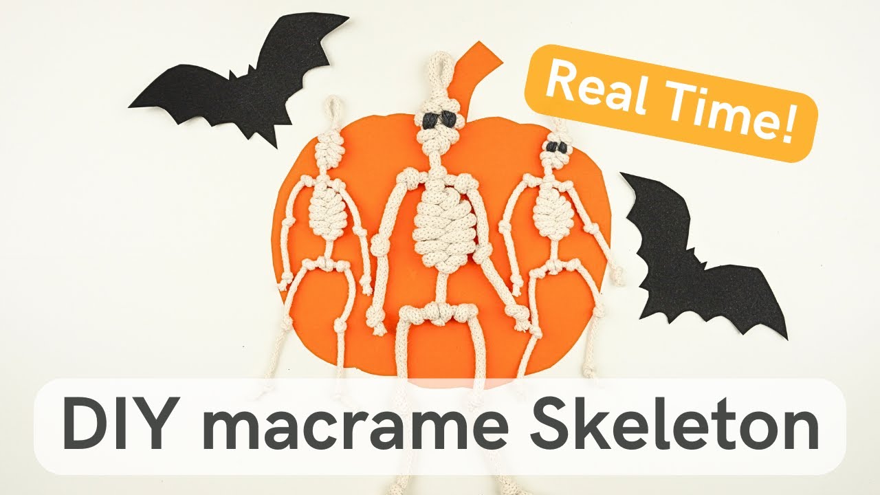 Macrame Skeleton Keychain | FULL TUTORIAL | Make along - YouTube