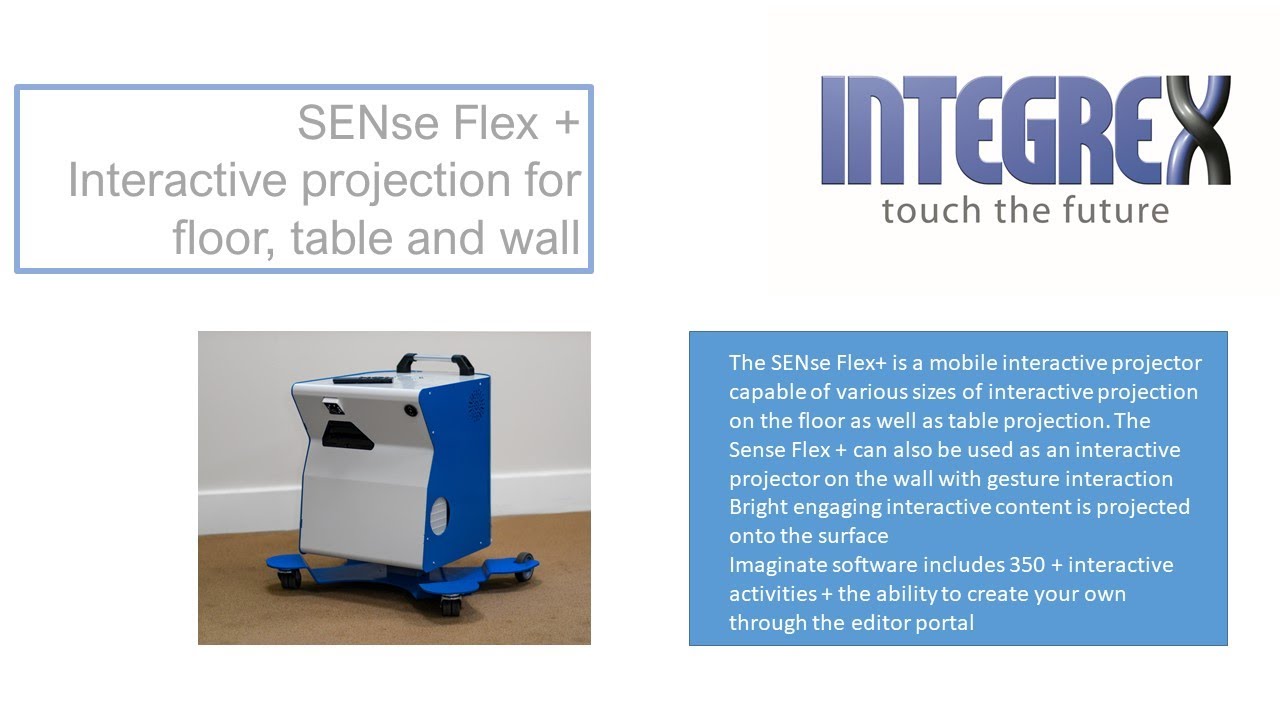 The SENse Flex + 3 in one Mobile Interactive projector - YouTube
