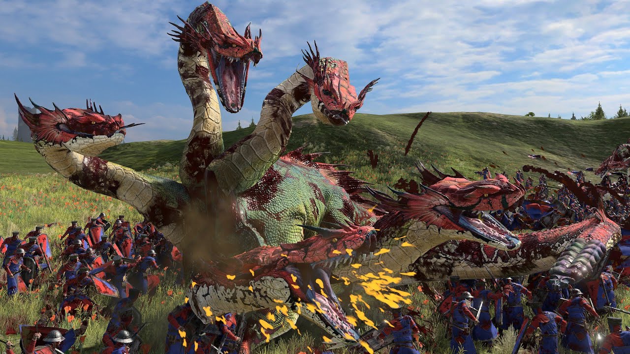 War Hydra BATTLE Animations | Total War Warhammer 3 - YouTube