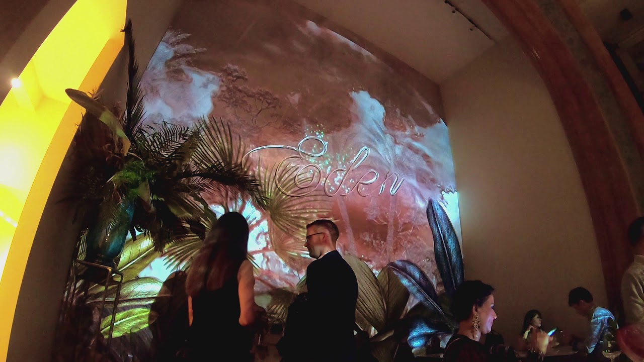 Projection mapping on printed wall - YouTube