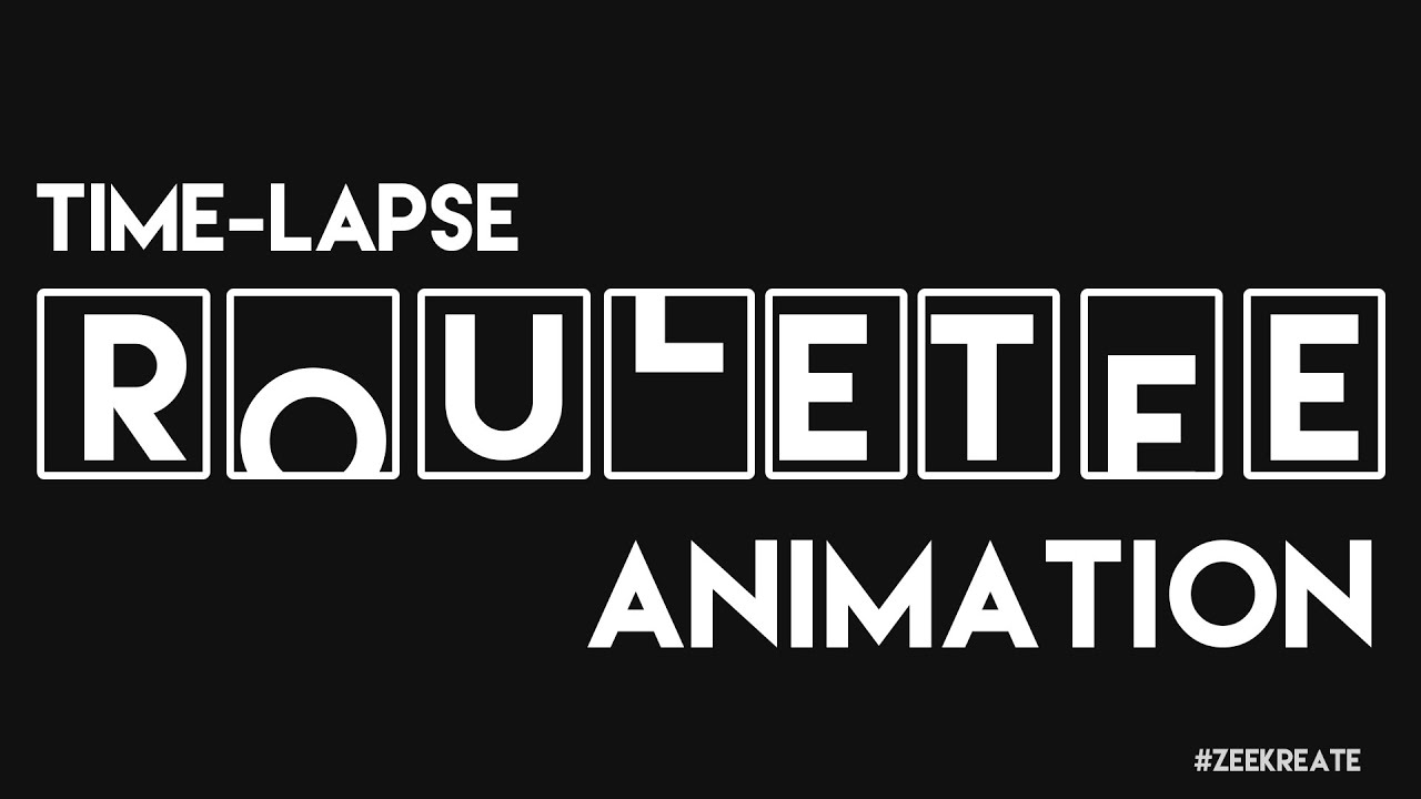 Roulette Animation in After Effects - Timelapse - Zeekreate - YouTube
